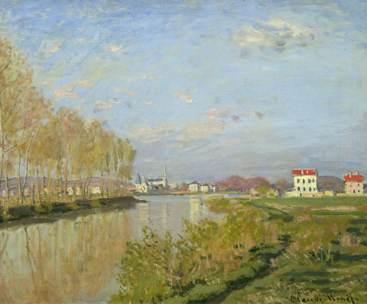 Die Seine bei Argenteuil, 1873 von Claude Monet: Kunstdruck